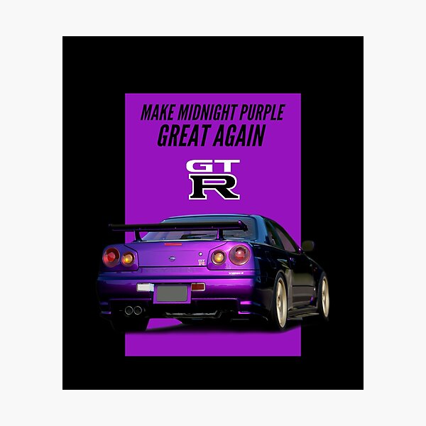 Lámina fotográfica «Nissan Skyline GTR R34 - Púrpura medianoche» de ...