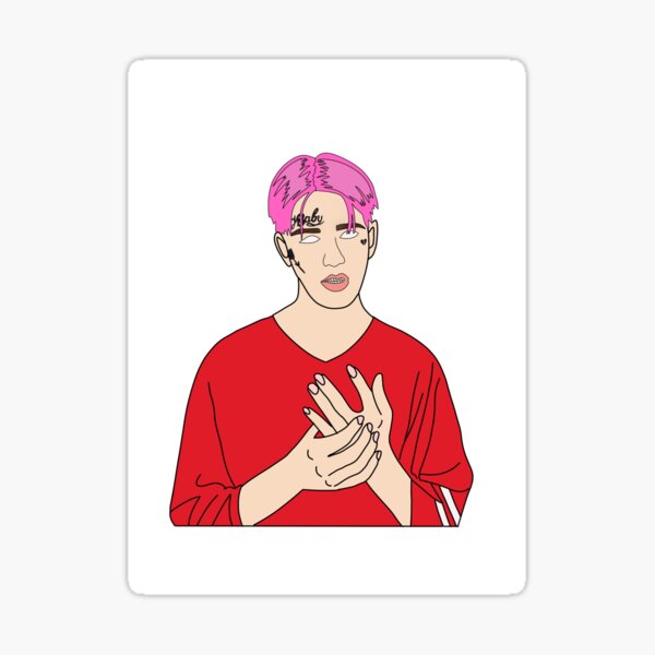 "Lil Peep line Art " Sticker for Sale by lorynjae | Redbubble
