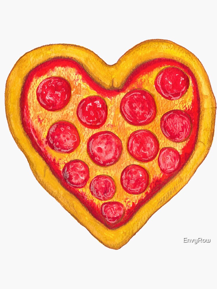 "Pizza Heart" Sticker for Sale by EnvyRow | Redbubble