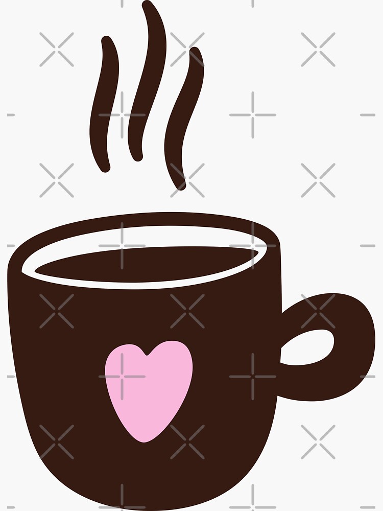 "Love Coffee Sticker" Sticker by sundae-artisan | Redbubble