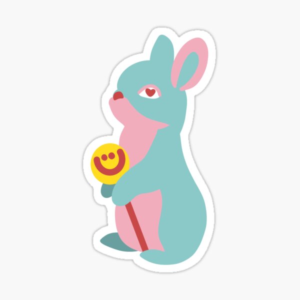 "happy bunny" Sticker for Sale by artcielito | Redbubble
