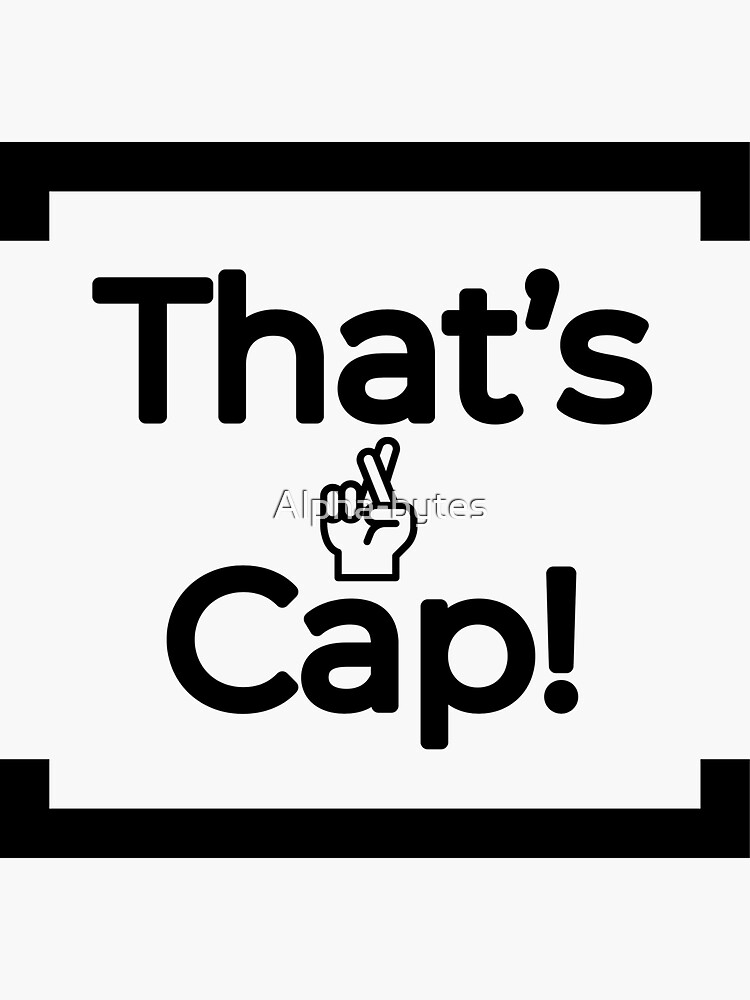 "That's Cap!" Sticker for Sale by Alpha-bytes | Redbubble
