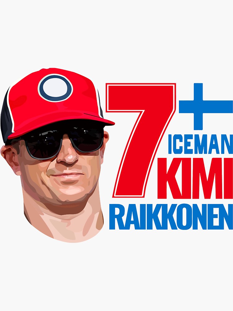 "Kimi Raikkonen Iceman" Sticker for Sale by AlfredDesigns | Redbubble