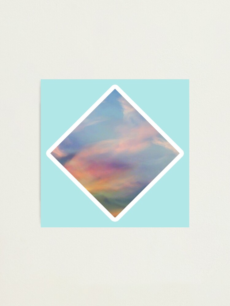 "Twilight sky diamond shape aesthetic sticker" Photographic Print for ...