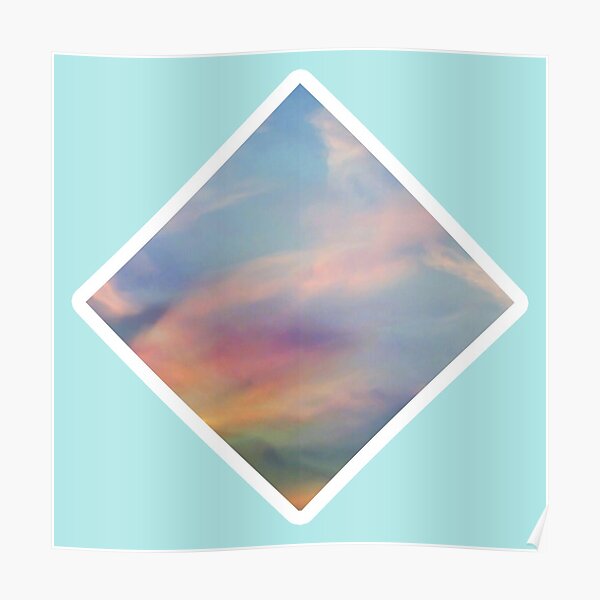 "Twilight sky diamond shape aesthetic sticker" Poster by DrTiga | Redbubble