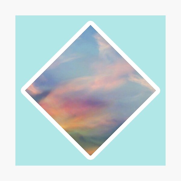 "Twilight sky diamond shape aesthetic sticker" Photographic Print for ...