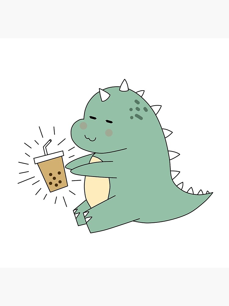 "Dino Boba trinkt Dinosaurus" Poster von DirmArt | Redbubble
