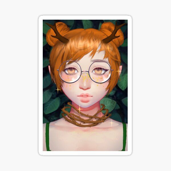 "Fawn Aesthetic OC Character Cute " Sticker for Sale by CocoxD | Redbubble