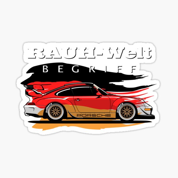 "RWB Germany v2" Sticker for Sale by hafisdesign | Redbubble