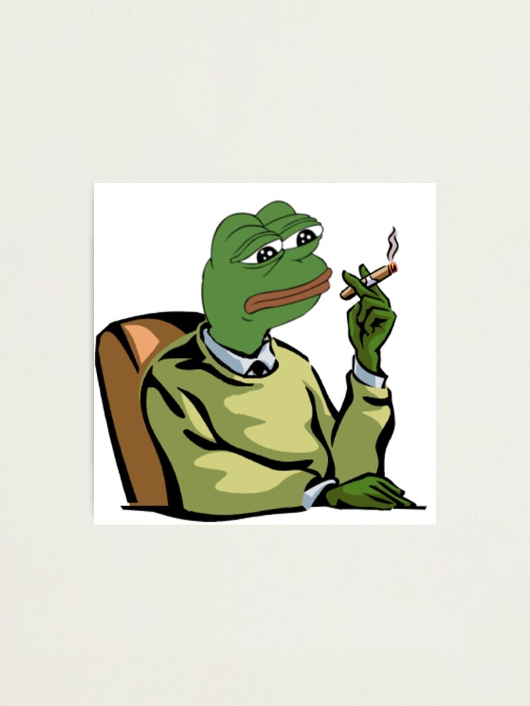 "CASUAL DRESSED PEPE THE FROG MEME (RARE)" Photographic Print by ...