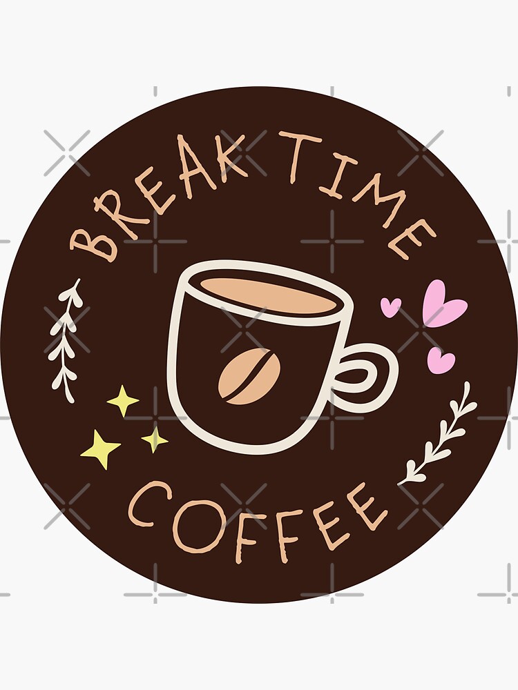 "Coffee Break Sticker" Sticker by sundae-artisan | Redbubble