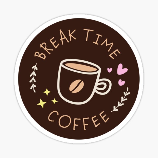 "Coffee Break Sticker" Sticker by sundae-artisan | Redbubble