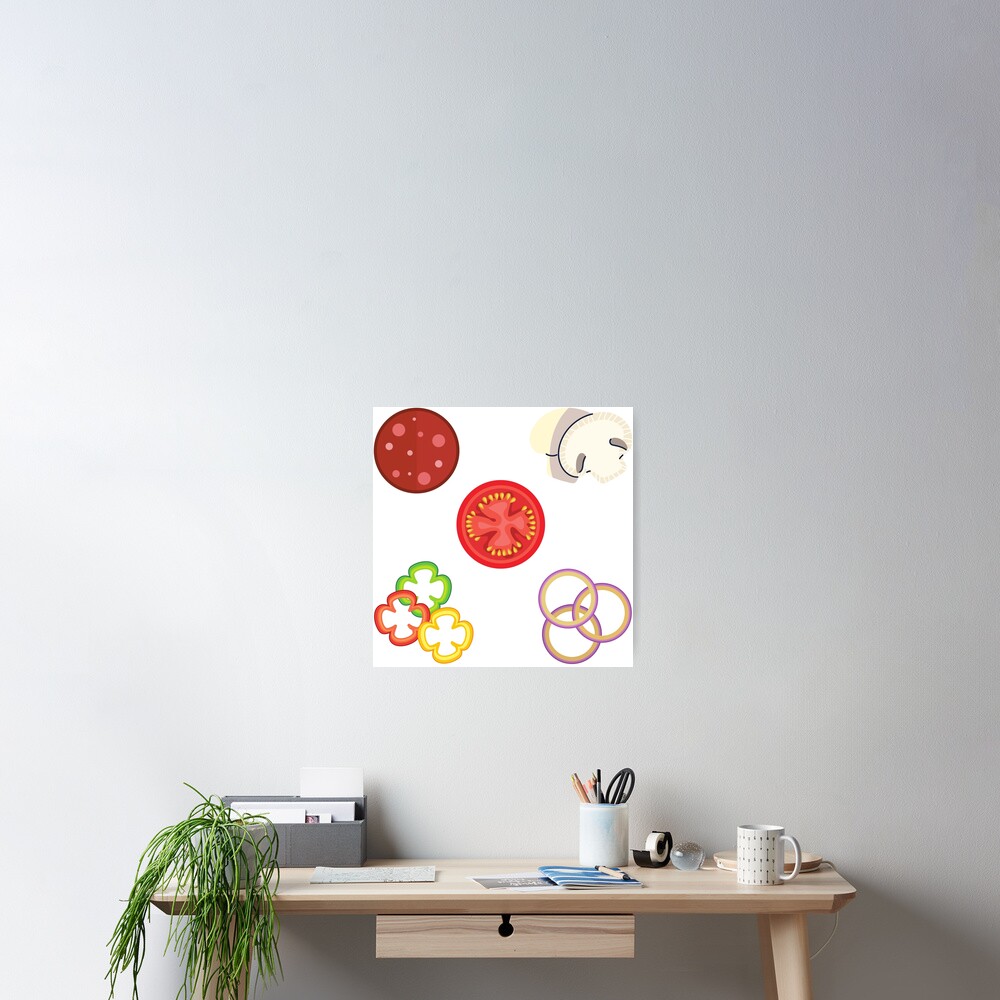 "Cute Pizza Toppings Sticker Pack - All I Need Is Love and Pizza ...