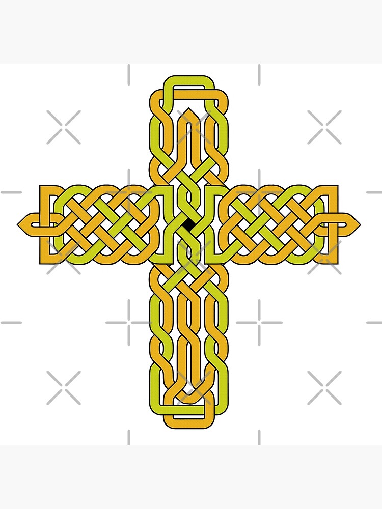 "Celtic Cross Yellow" Poster for Sale by JillyBeanDesign | Redbubble