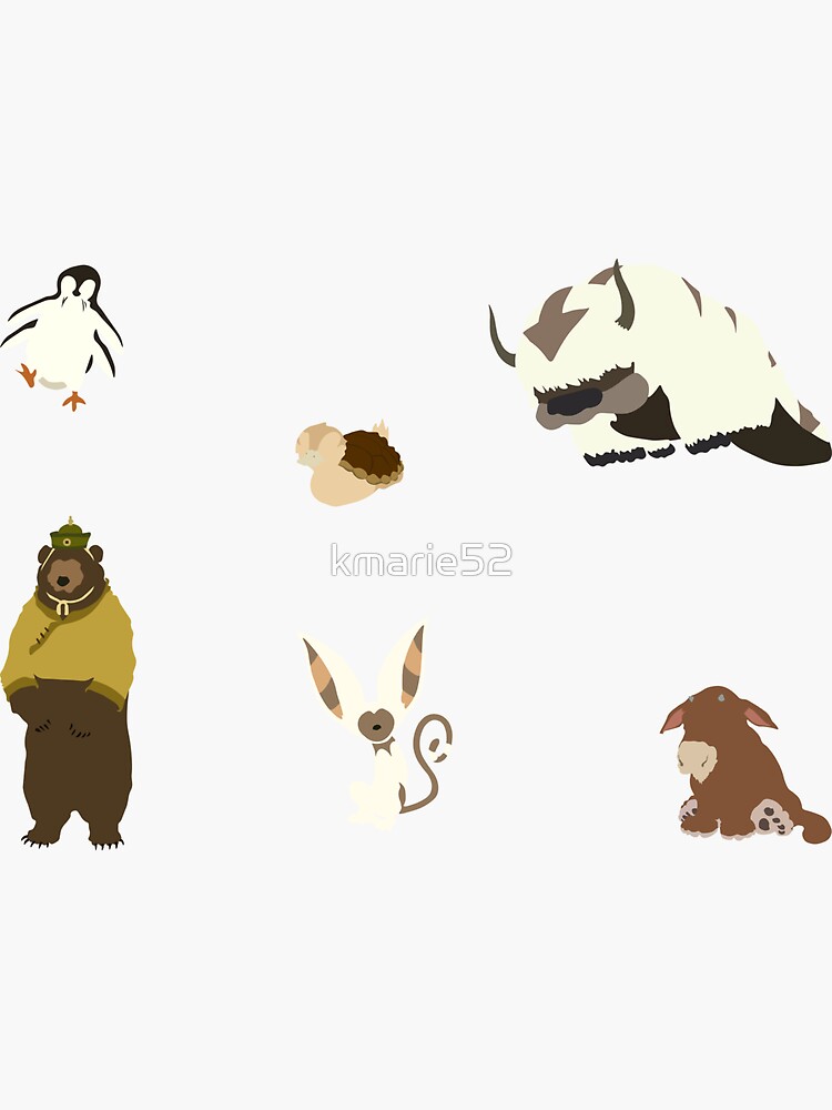 "ATLA Animals Collection" Sticker by kmarie52 | Redbubble