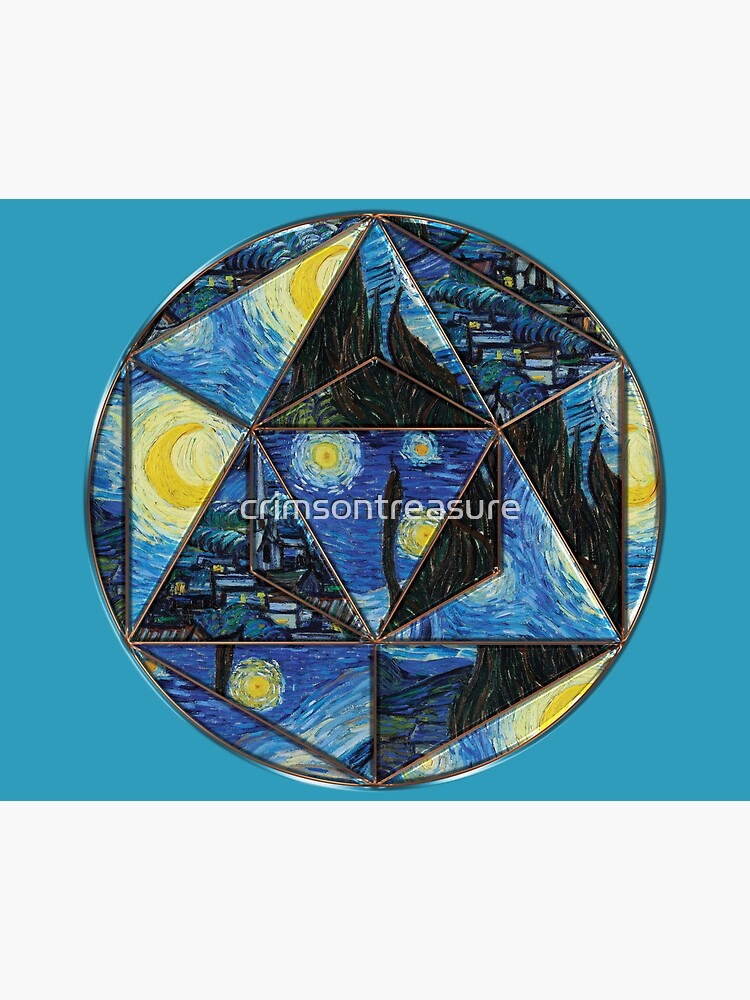 "Vincent van Gogh - Starry Night Geometric Collage" Poster by ...