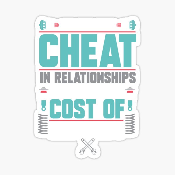 "Car Guys Don't Cheat" Sticker for Sale by Myshelter | Redbubble
