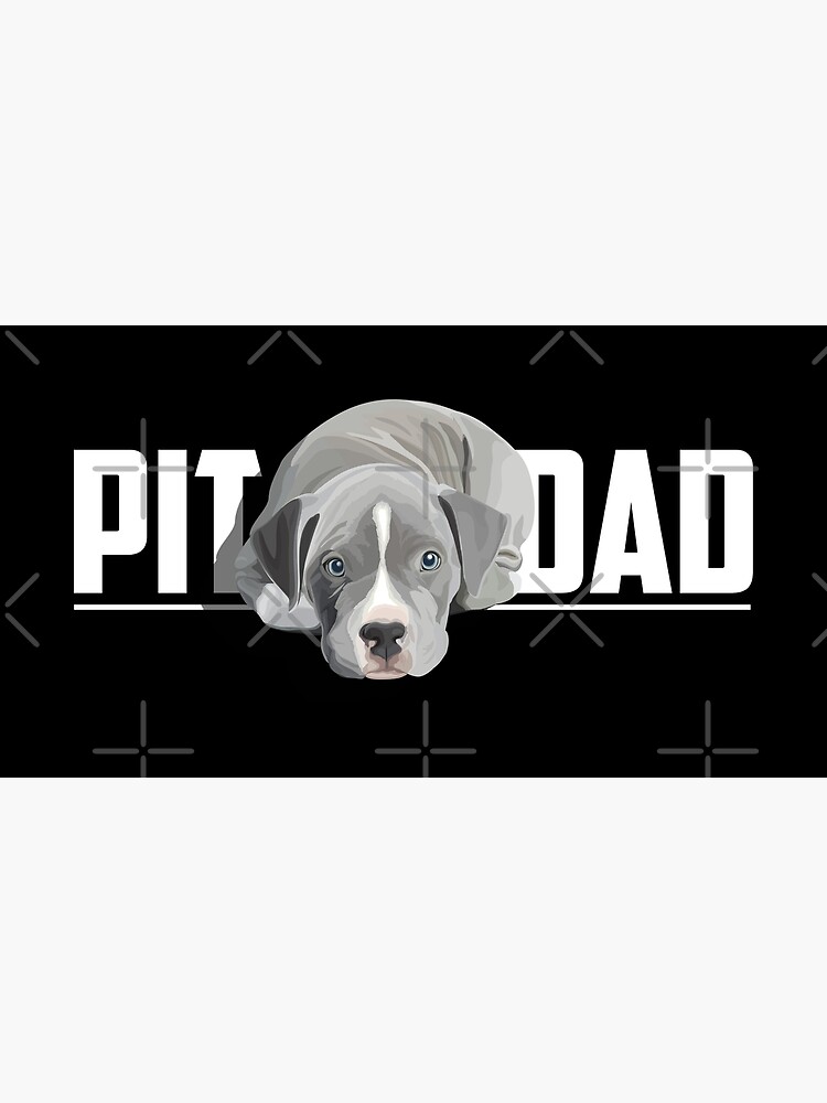 Póster «Pit Dad - Pitbull Dad Negro» de SoccaTamam | Redbubble