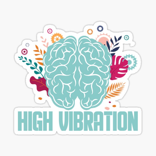 "High Vibration Mind" Sticker for Sale by reelanimedragon | Redbubble