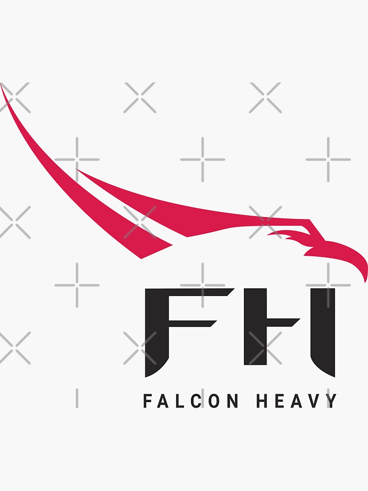 "SpaceX Falcon Heavy Logo" Sticker for Sale by MartianCloset | Redbubble