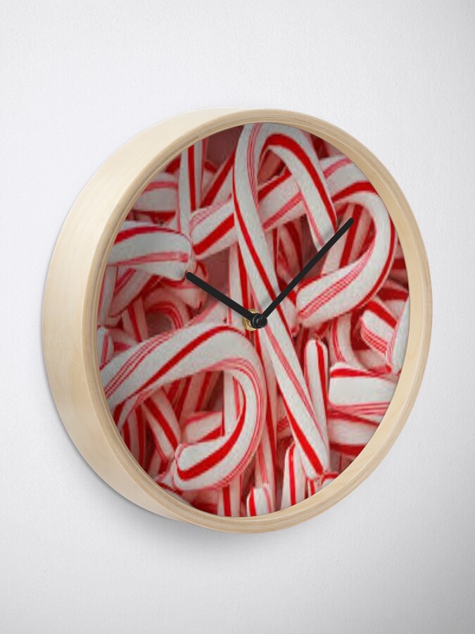Candy canes Christmas candy Clock sold by Aurore Amaranth | SKU ...