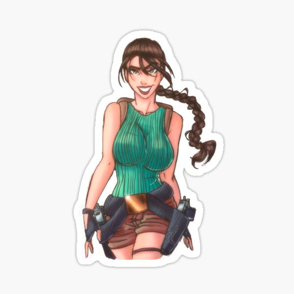 "Lara Croft" Sticker for Sale by Gessy | Redbubble