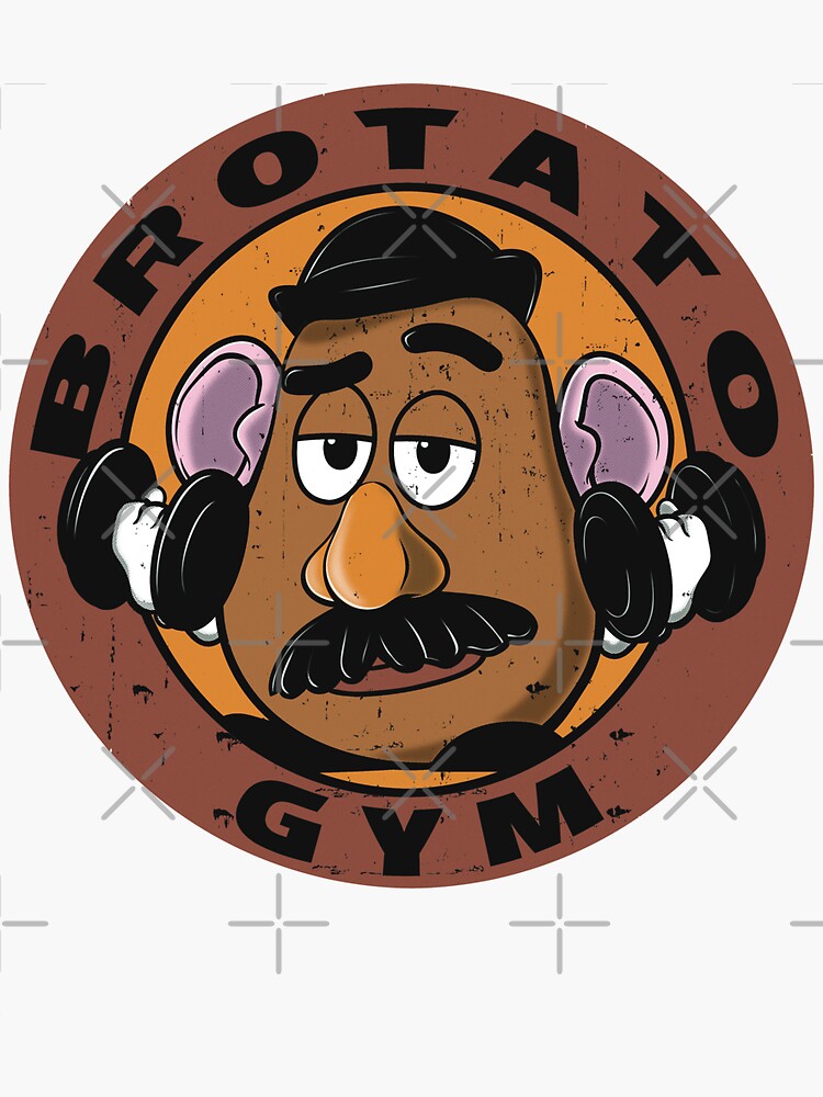 "BROTATO GYM" Sticker for Sale by Betmac | Redbubble