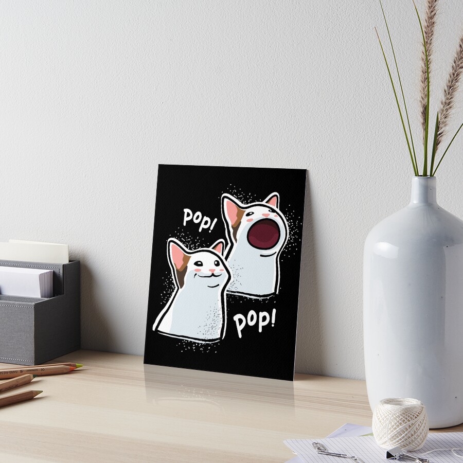 "Popping Cat Meme / Pop Cat / PopCat" Art Board Print by coolintent ...