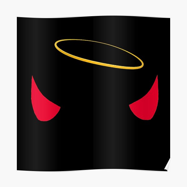 "Devil/Angel minimalist design" Poster for Sale by Darkmatter99 | Redbubble