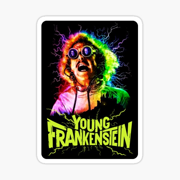 "Youg Frankenstein - Gene Wilder" Sticker by Black---Rainbow | Redbubble