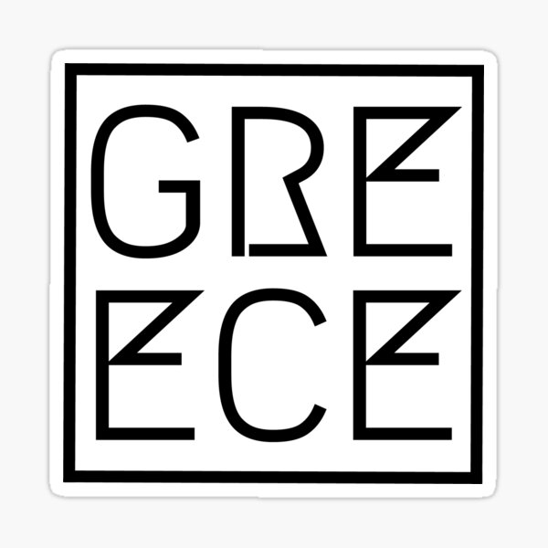 "Greece GRE ECE Futuristic" Sticker for Sale by allincrete | Redbubble