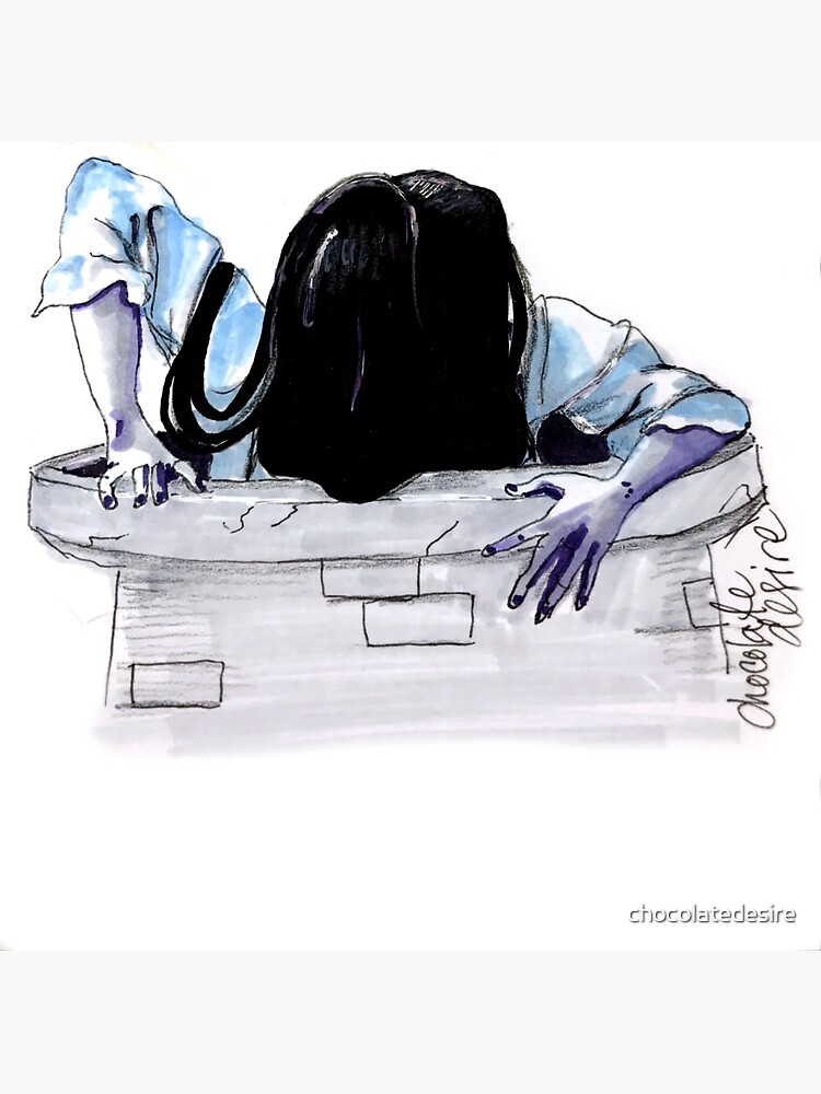 "Sadako rising out of the well" Sticker for Sale by chocolatedesire ...