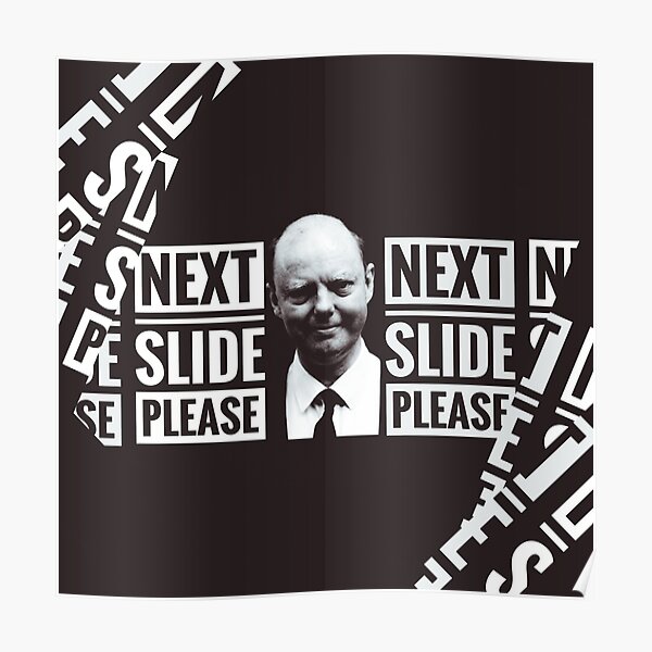 "Chris Whitty "Next Slide Please" Power Point Transition Masks, Mugs ...