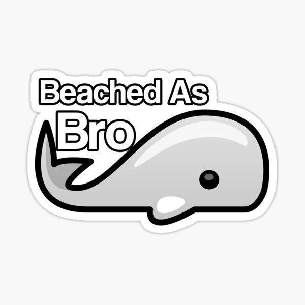 "Beached As Bro" Sticker for Sale by FITH | Redbubble