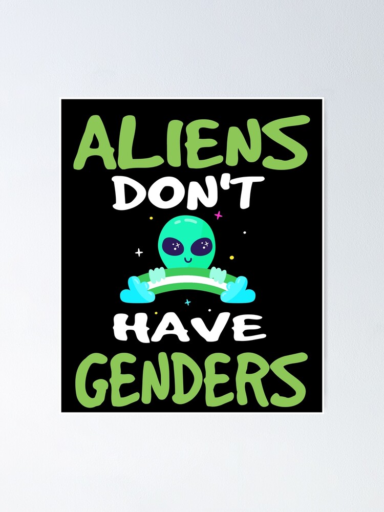 "Agender Alien Funny Aliens don't have Gender Genderless Pride Agender ...