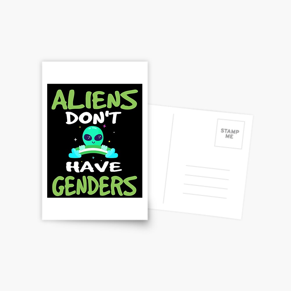 "Agender Alien Funny Aliens don't have Gender Genderless Pride Agender ...