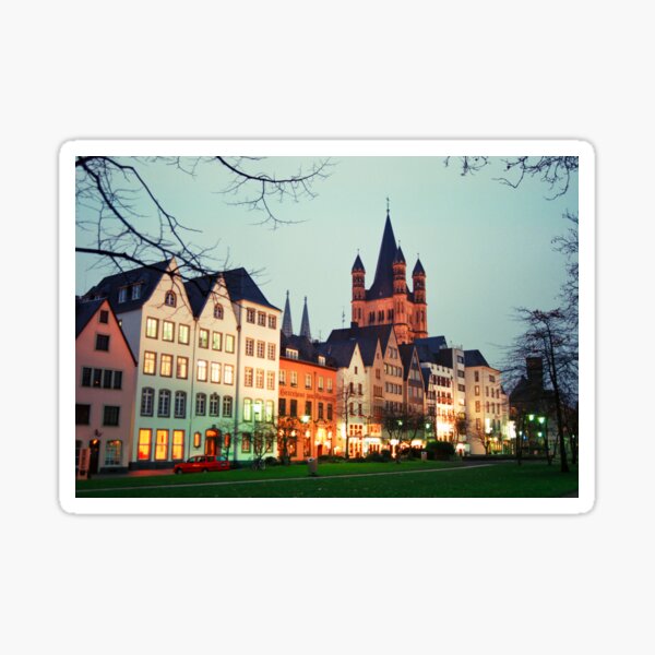 "Neighborhood in Cologne, Germany (Vintage)" Sticker for Sale by ...