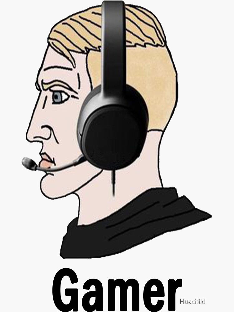 Pegatina «Si Chad Gamer Meme» de Huschild | Redbubble