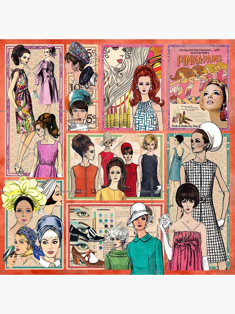 "60s Fashion Collage" Poster for Sale by HeritageScrap | Redbubble