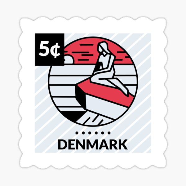 "Denmark" Sticker for Sale by Monskyart | Redbubble