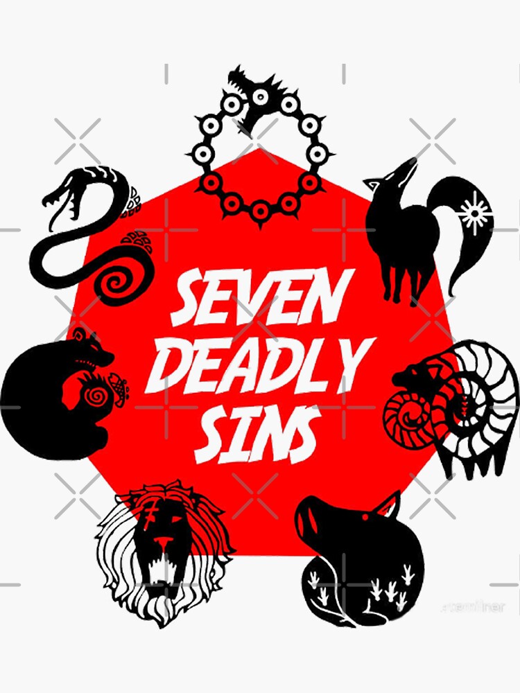 "Seven Deadly Sins Logo" Sticker for Sale by Shonenoa | Redbubble