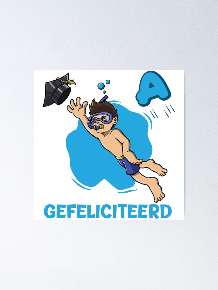 "Boy is getting here swimming certificate A. Congratulations with your ...