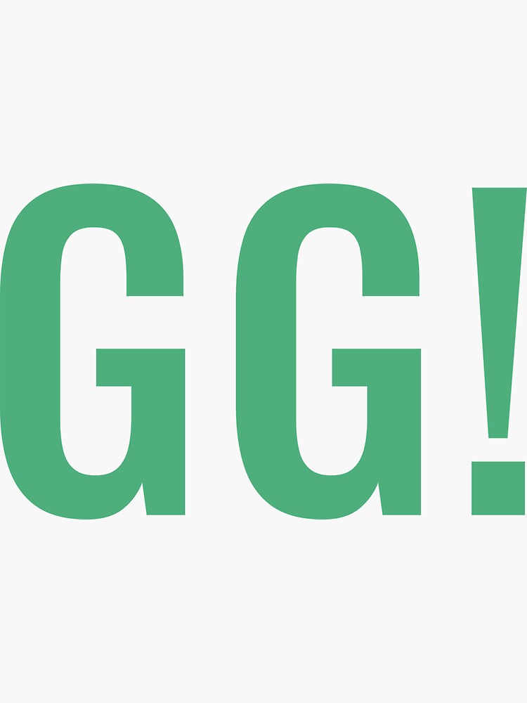 "GG! Good Game! Forza Horizon Chat Sticker" Sticker for Sale by ...