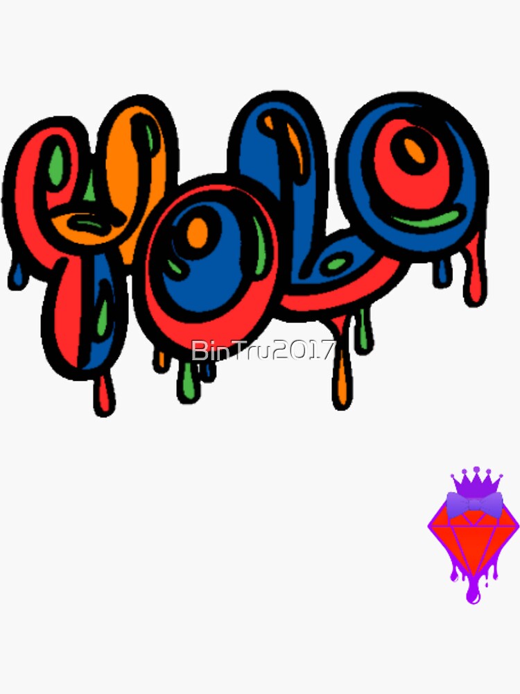 "YOLO-PRIMARY COLORS" Sticker for Sale by BinTru2017 | Redbubble