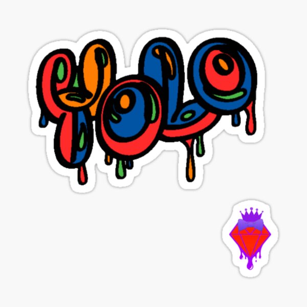"YOLO-PRIMARY COLORS" Sticker for Sale by BinTru2017 | Redbubble