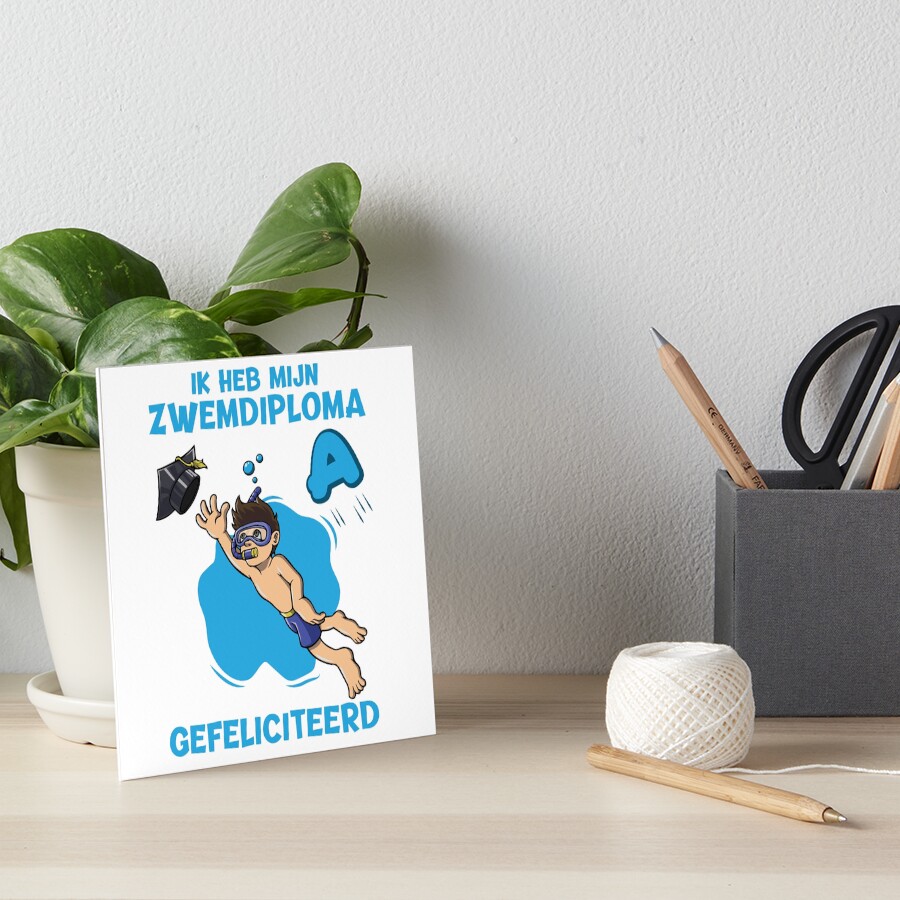 "Boy is getting here swimming certificate A. Congratulations with your ...