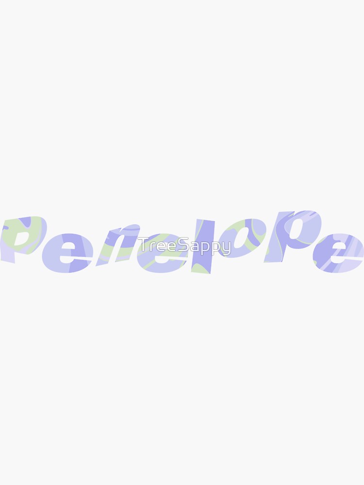 "Penelope name" Sticker for Sale by TreeSappy | Redbubble