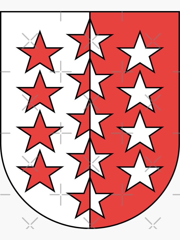 "Kanton Wallis Wappen" Sticker by HikaruKiriyama | Redbubble