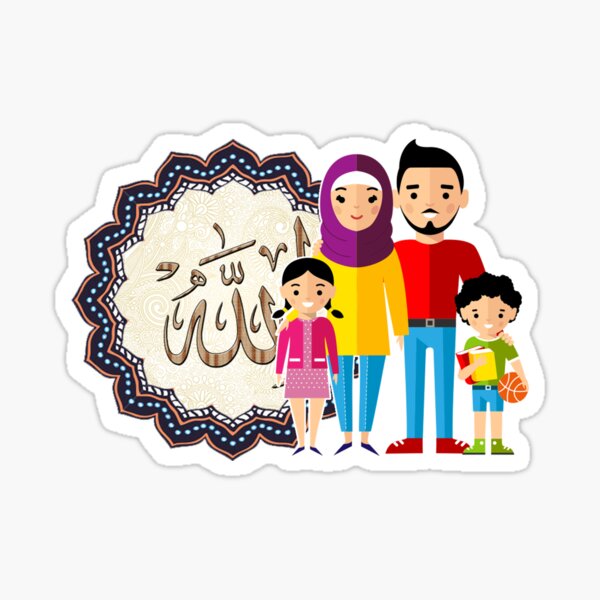 "Muslim Family" Sticker for Sale by IslamicARTS | Redbubble