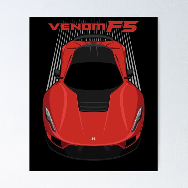 "Hennessey Venom F5 - Red" Poster for Sale by V8social | Redbubble